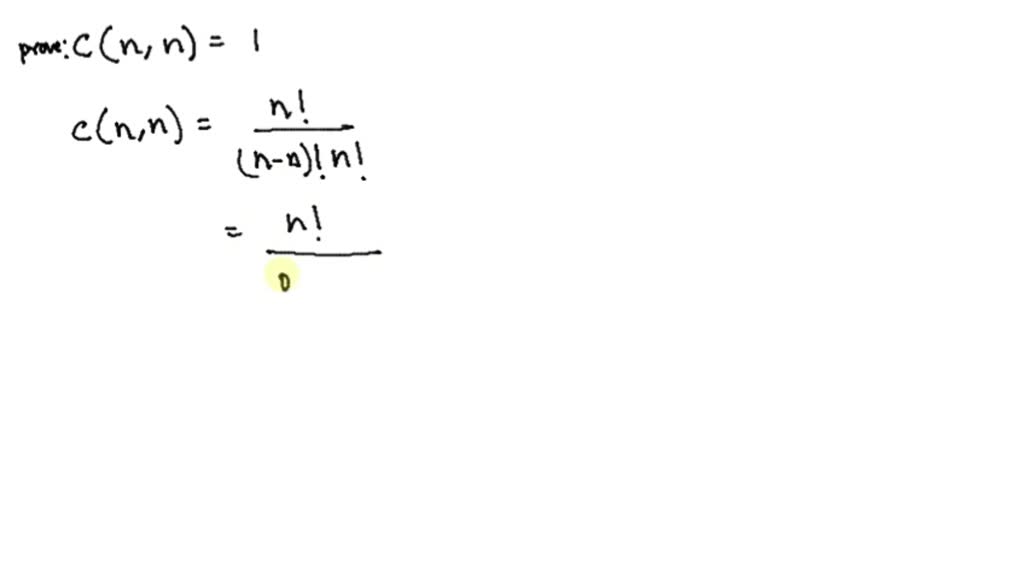 SOLVED:Prove each statement for positive integers n and r, with r ≤n . (Hint: Use the ...