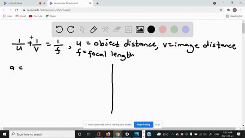 SOLVED: Determine the focal length for an unknown lens with the ...