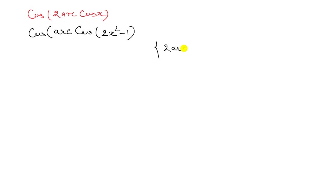 SOLVED:Write the trigonometric expression as an algebraic expression ...