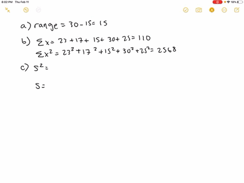 SOLVED:A computer software package was used to calculate some numerical summaries of a sample of ...