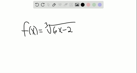 SOLVED:Find the (implied) domain of the function. f(x)=(6)/(√(6 x-2))