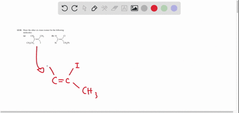 SOLVED:Draw the other cis-trans isomer for the following molecules: (a) (Can't copy) (b) (Can't ...