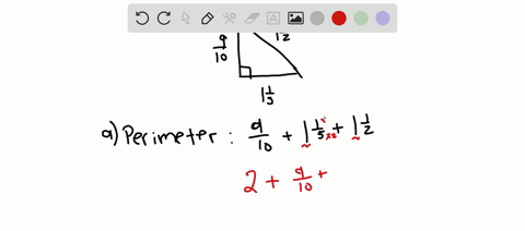 SOLVED:a. Find the perimeter of the triangle shown below. b. Find the ...