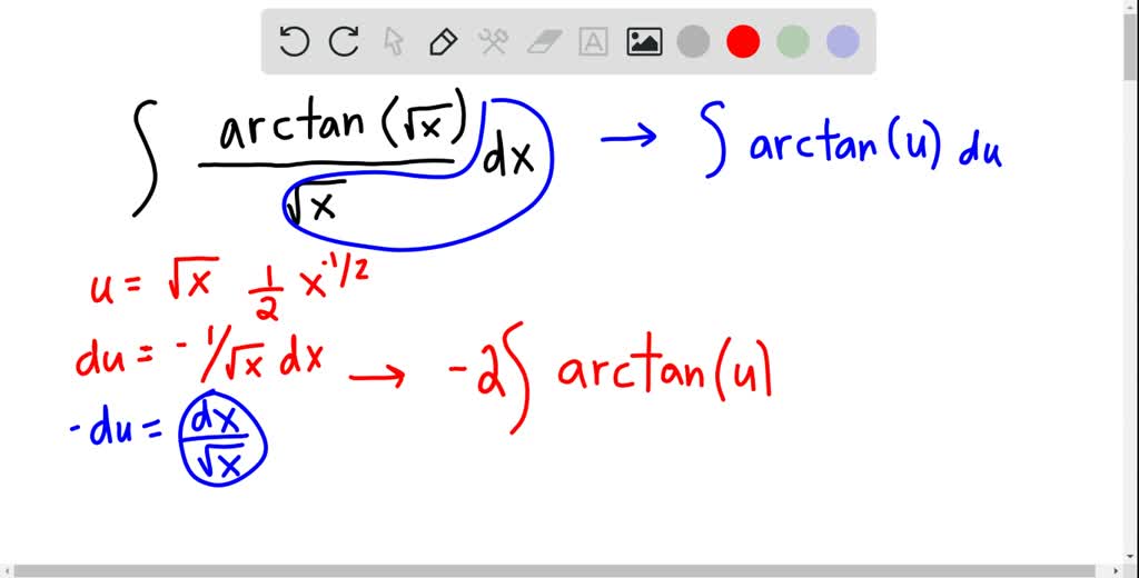 SOLVED:Use the Table of Integrals on the Reference Pages to evaluate the integral. ∫(arctan√(x ...