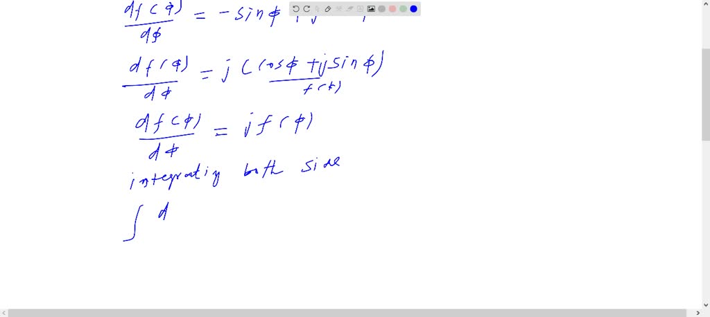 SOLVED: If f(ϕ)=cosϕ+j sinϕ, show that f(ϕ)=e^j ϕ. | Numerade