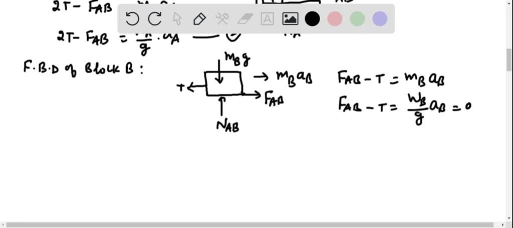 A 10 -lb block B rests as shown on a 20 -lb bracket A. The coefficients of friction are μs=0.30 ...