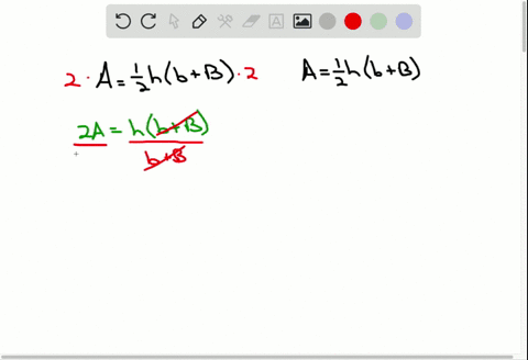 ⏩SOLVED:Solve each formula for the specified variable. 𝒜=(1)/(2)… | Numerade
