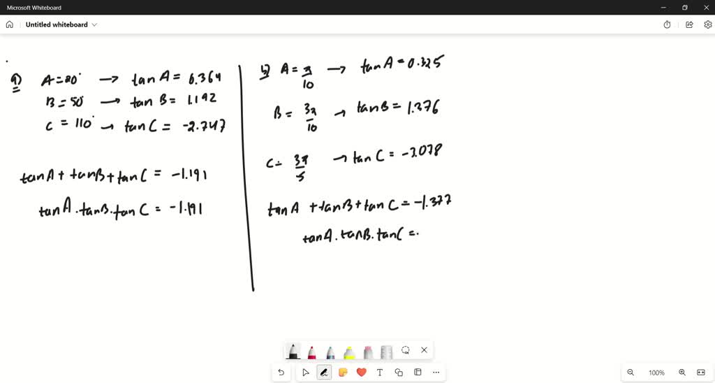 SOLVED:If A and B are the measures of acute angles, find A+B given (a) tanA=(1)/(4), tanB=(3)/(3 ...