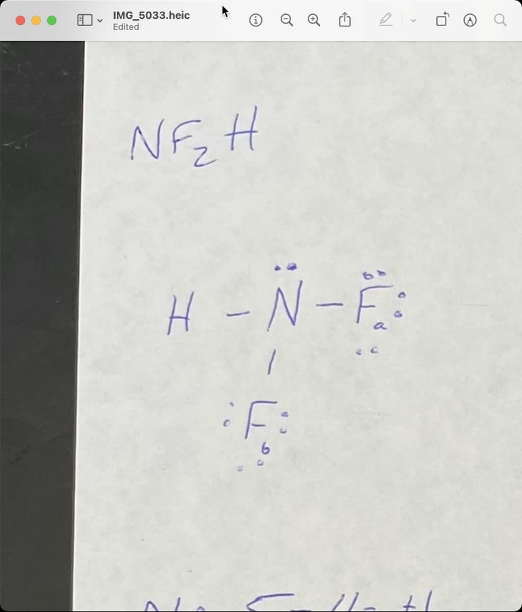 SOLVED:Draw a Lewis dot diagram for NF2 H, and use the oxidation-state ...