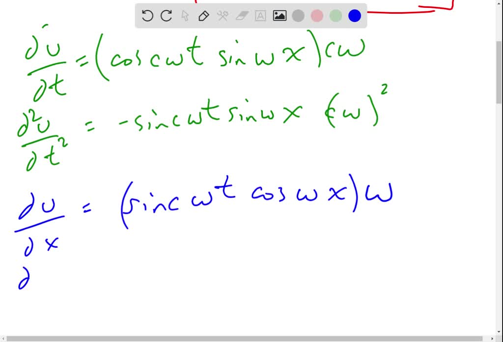 ⏩SOLVED:Show that the function u(x, t)=sinc ωt sinωx satisfies the ...
