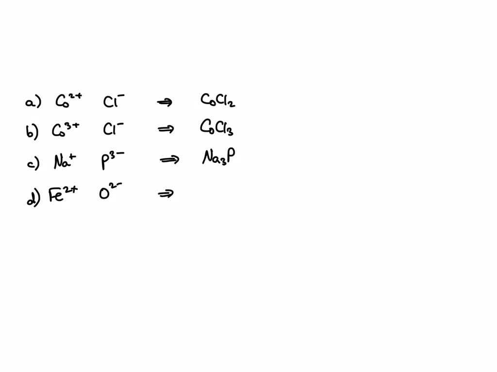 SOLVED:Write the formula for each of the following simple binary ionic compounds. a. cobalt(II ...