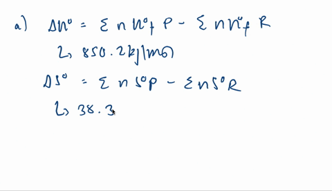 SOLVED:Calculate ΔH^∘ and ΔG^∘ for the following reactions at 25^∘ C ...