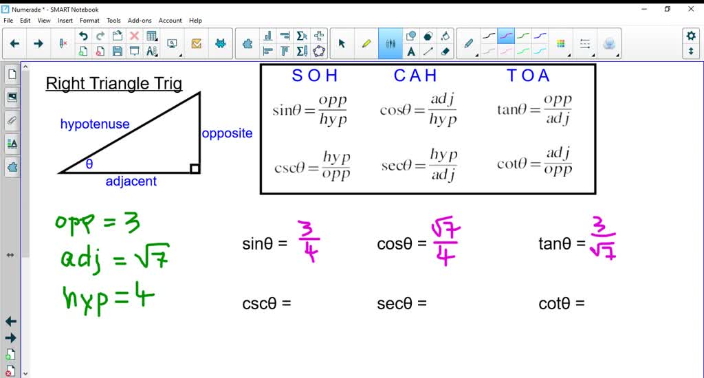 SOLVED:In Problems 9–18, find the exact value of the six trigonometric functions of the angle u ...