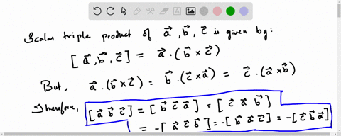 SOLVED:Resultant of three non-coplanar non-zero vectors a, b and c (a ...