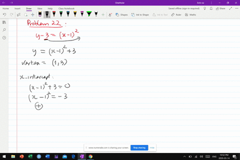 SOLVED:In Exercises 17–38, use the vertex and intercepts to sketch the graph of each quadratic ...