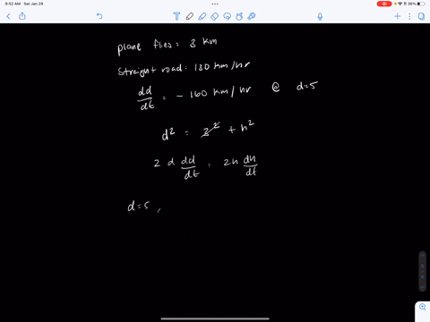 SOLVED:A highway patrol plane flies 3 km above a level, straight road ...