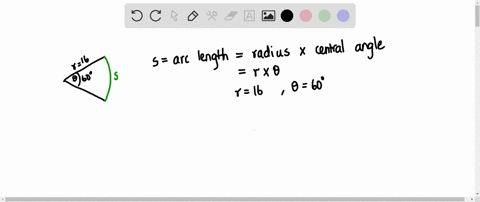 Find the length of the arc on a circle of radius r intercepted by a ...