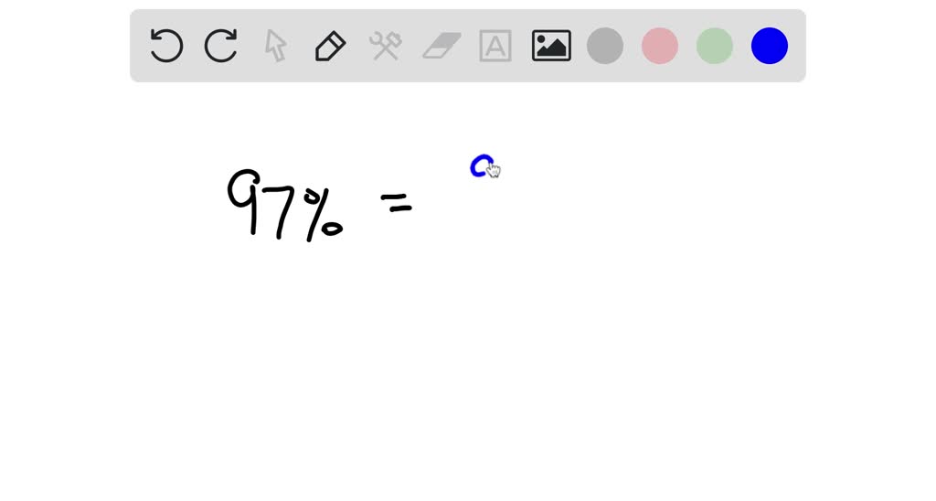 ⏩SOLVED:Use the definition of percent to convert to fractions. 97 % ...