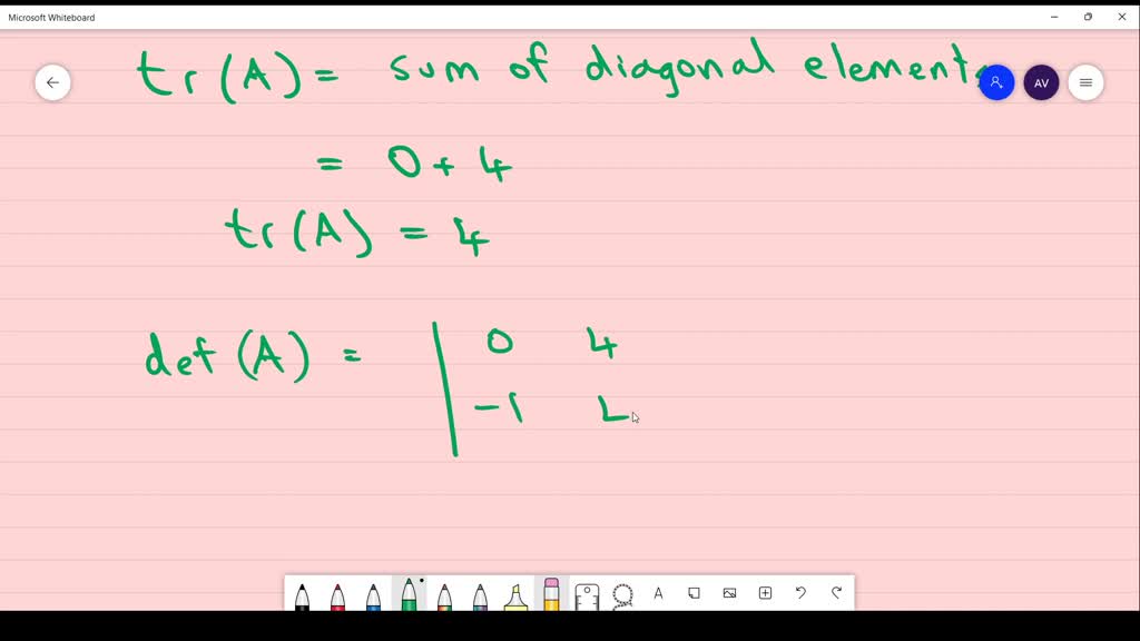 SOLVED:For each of the matrices find all real eigenvalues, with their algebraic multiplicities ...