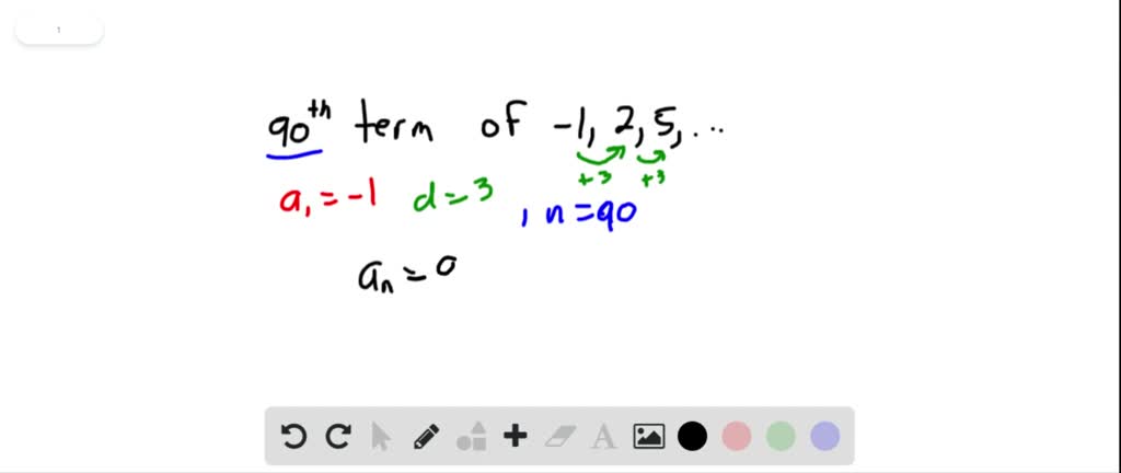 SOLVED Find The Indicated Term In Each Arithmetic Sequence 90 Th Term 