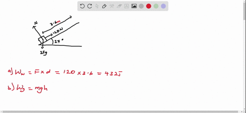 SOLVED:To push a 25-kg crate up a 27^∘ incline, a worker exerts a force ...