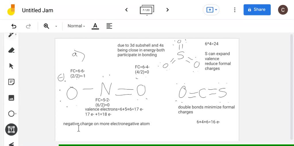 Write the Lewis structures showing formal charge for the following ...