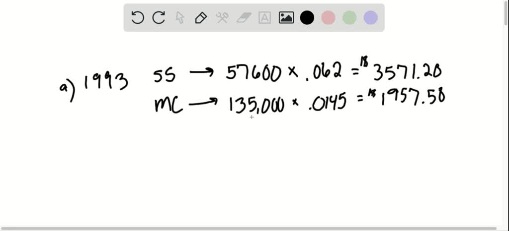 SOLVED:In 1991, Social Security and Medicare taxes were itemized ...
