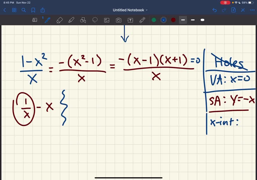 Solved A Rational Function With A Slant Asymptote In Exercises 49 56