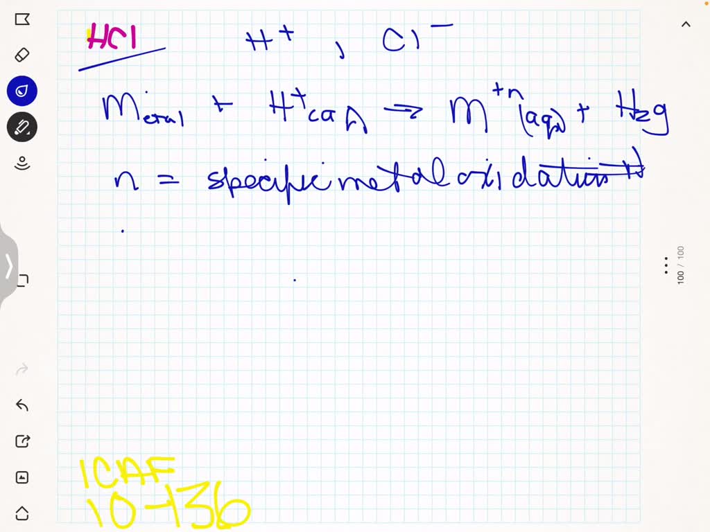 SOLVED:Acids like HCl ionize completely when dissolved in water to ...
