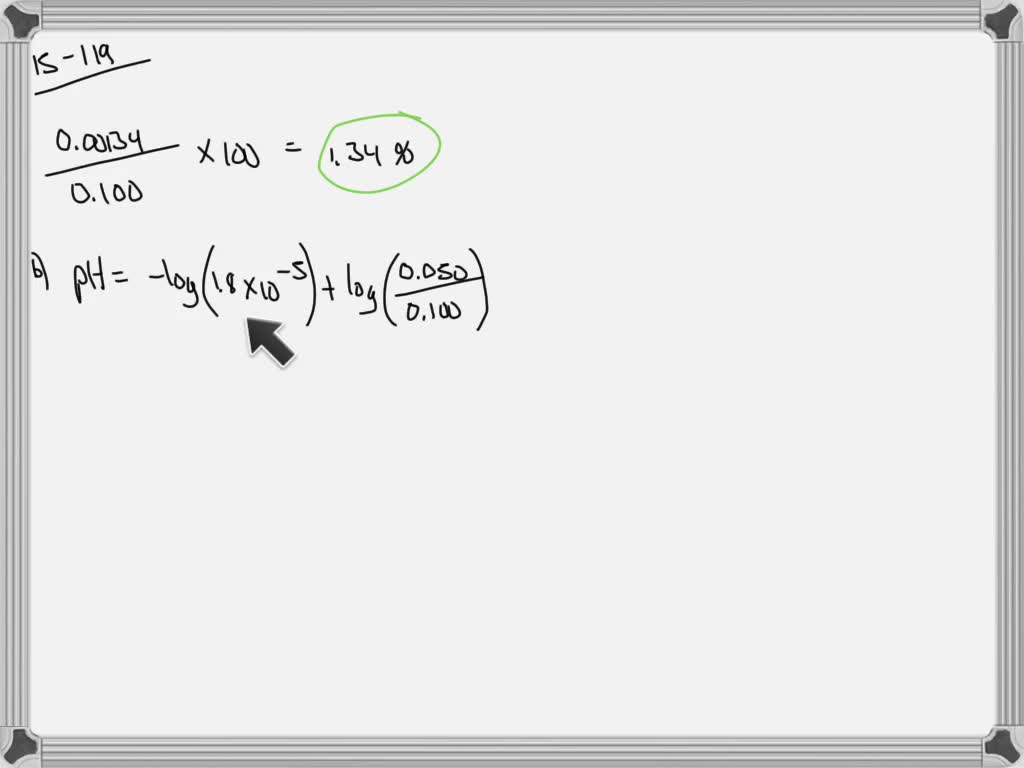 SOLVED:A 0.100-M acetic acid solution has [H3 O^+]= 0.00134 mol / L (a ...