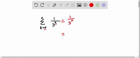 SOLVED:Write out each sum. ∑k=0^n (1)/(3^k)