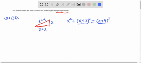 SOLVED:The lengths of the sides of a right triangle are consecutive even integers. Find these ...