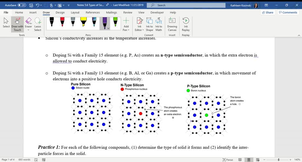 SOLVED: Explain how doping silicon with either phosphorus or gallium ...