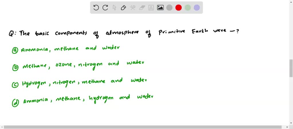 ⏩SOLVED:The basic components of atmosphere of primitive Earth were ...