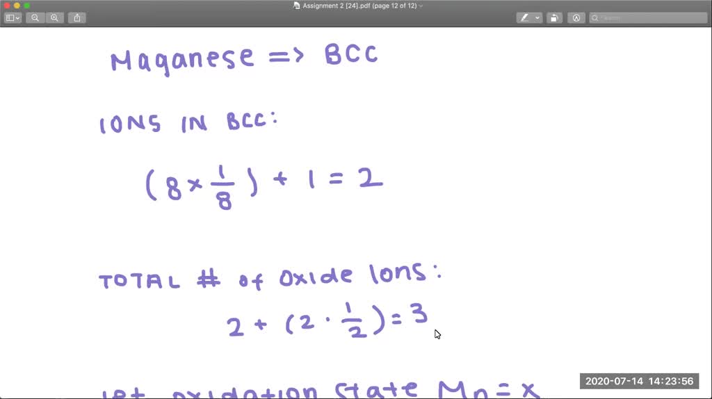 SOLVED:Pyrolusite is a mineral containing manganese ions and oxide ions ...