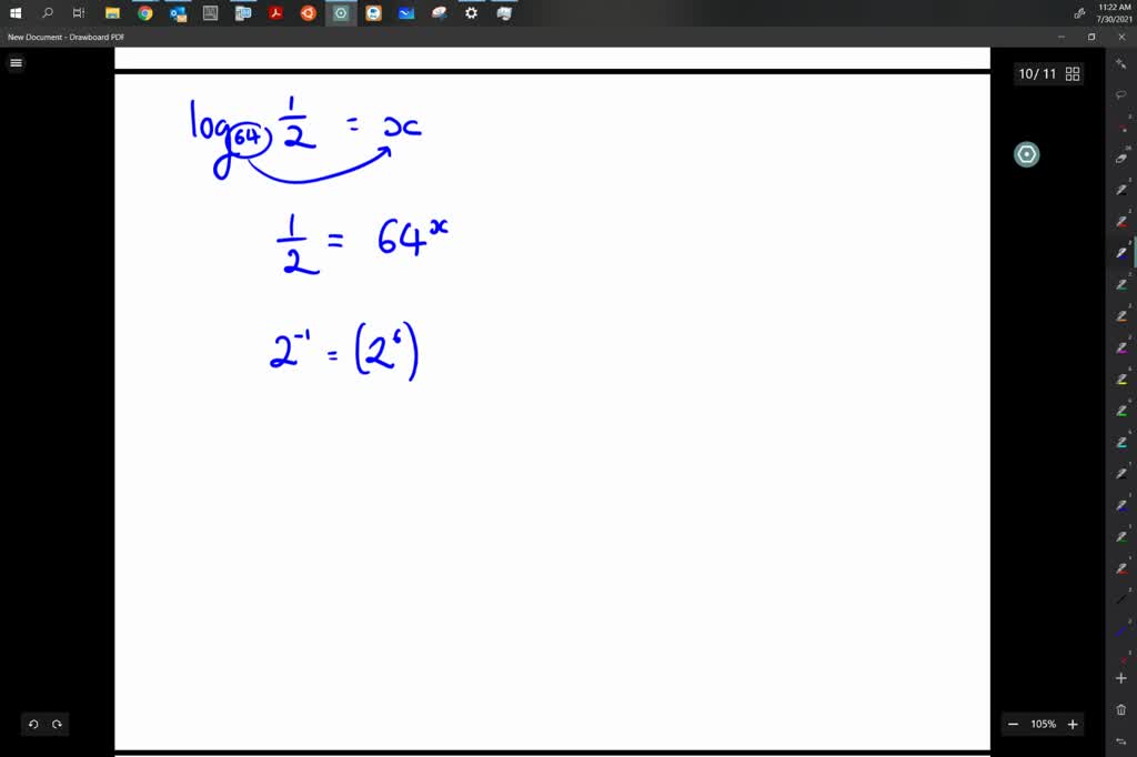 SOLVED:Evaluate. log64 (1)/(3)