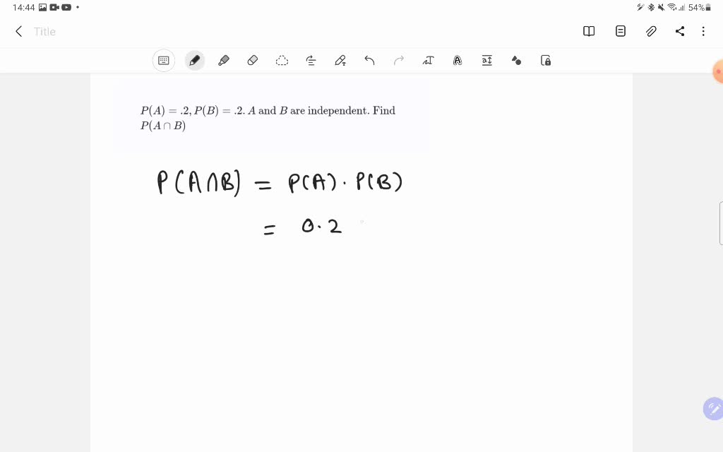 SOLVED: Compute the indicated quantity: PA = 0.4, PB = 0.3. A and B are ...