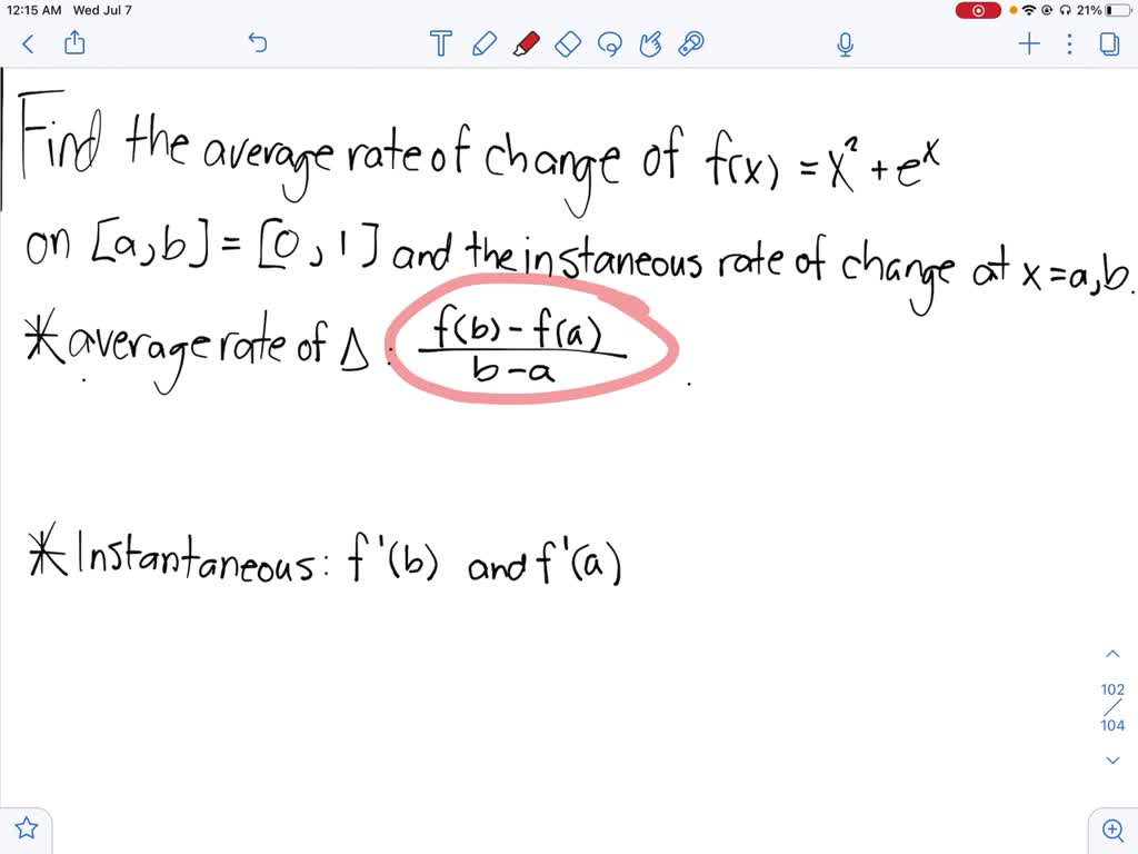 Calculate the average rate of change in f(t) over the specified ...