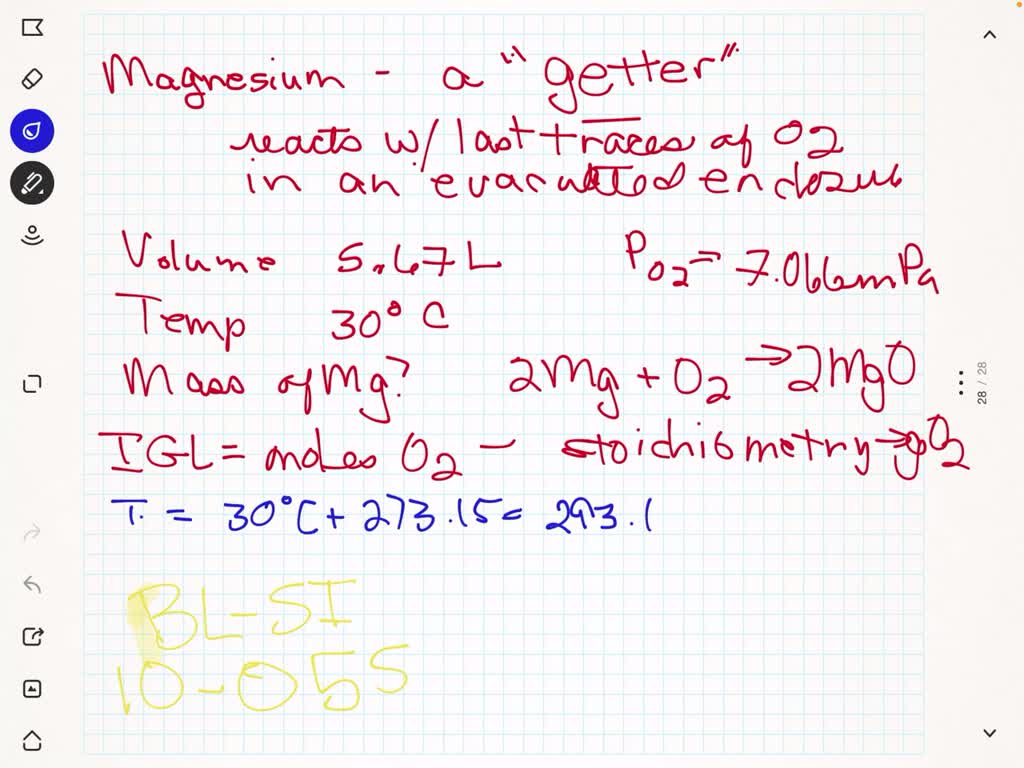 Magnesium can be used as a "getter" in evacuated enclosures to react ...