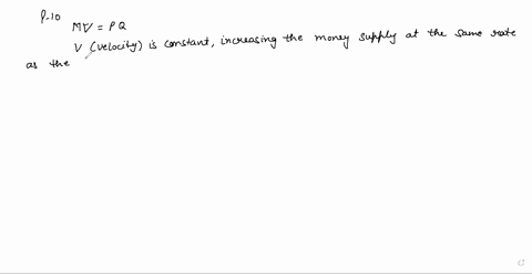 SOLVED: Use the equation of exchange to explain the rationale for a ...