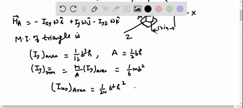 SOLVED:The triangular plate is fixed at its base, and its apex A is ...