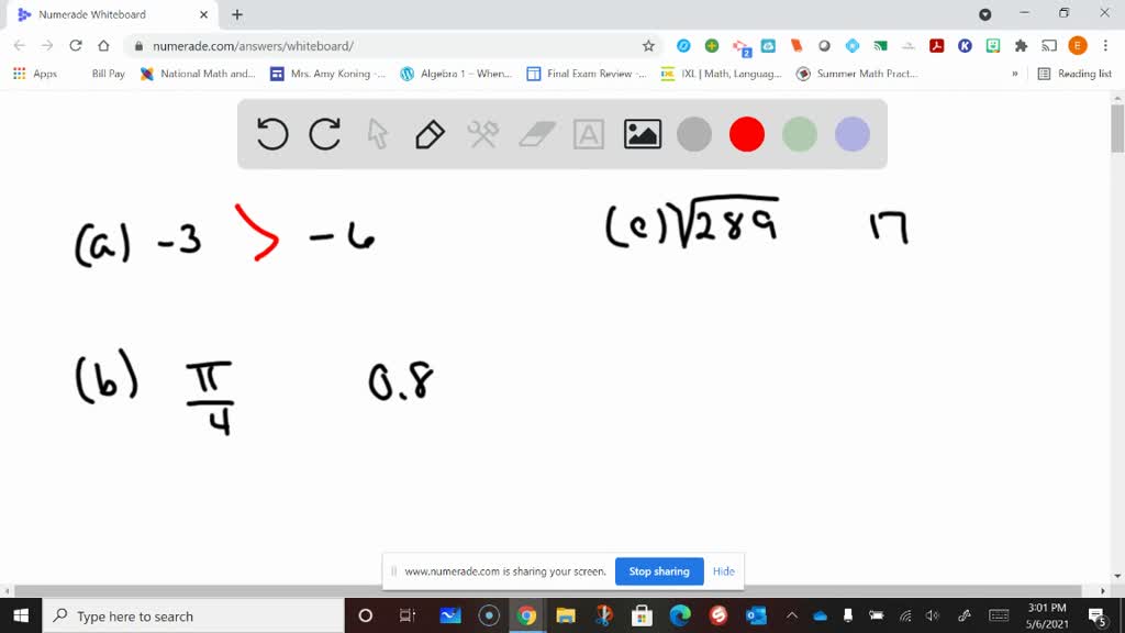 SOLVED:Replace the symbol with either , or = to make the resulting ...
