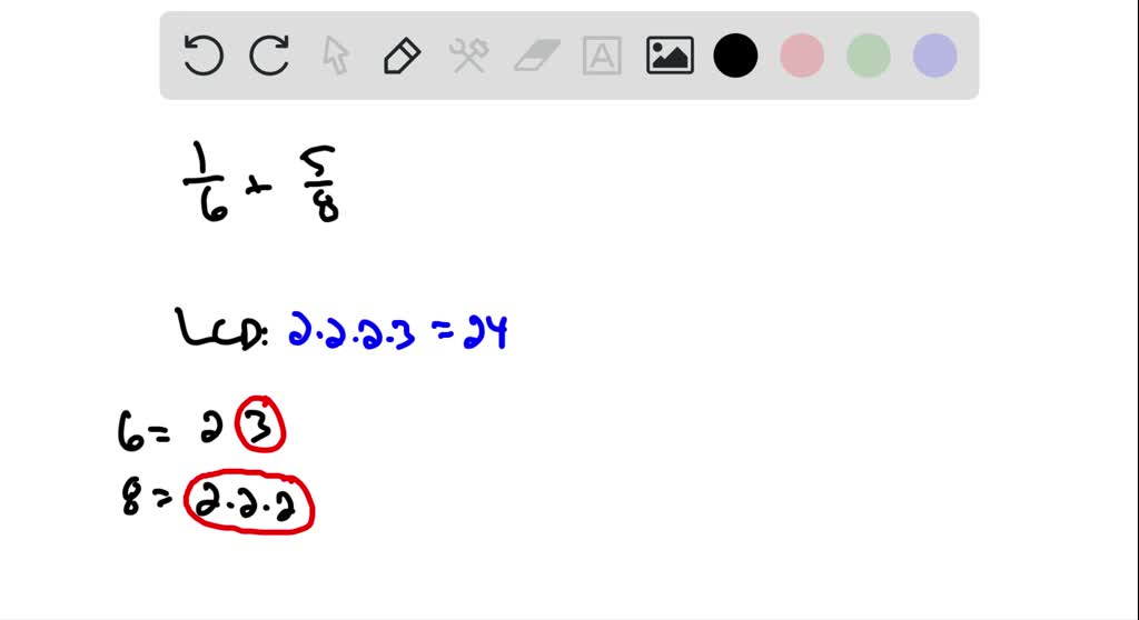 SOLVED Add And Simplify 5 8 5 6 