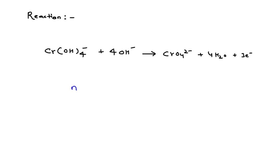 SOLVED:The value of n (the number of electrons) in the half equation in ...