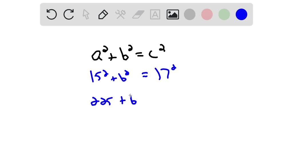 SOLVED:a and b represent the lengths of the legs of a right triangle ...