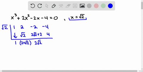 SOLVED:In Exercises 59 - 66, use synthetic division to show that x is a ...