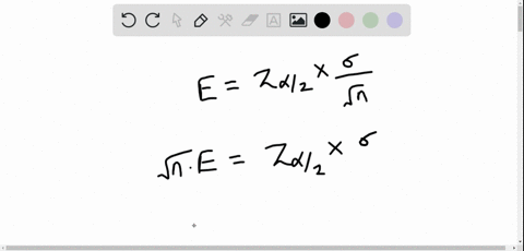 ⏩SOLVED:Sample Size The equation for determining the sample size ...
