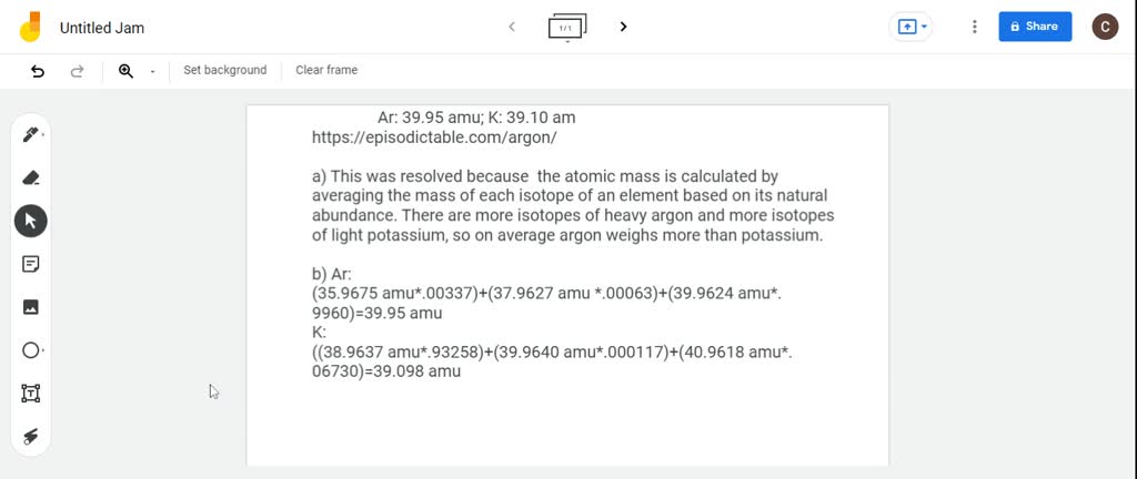 SOLVED:As discussed in the chapter, the atomic mass of argon is greater ...