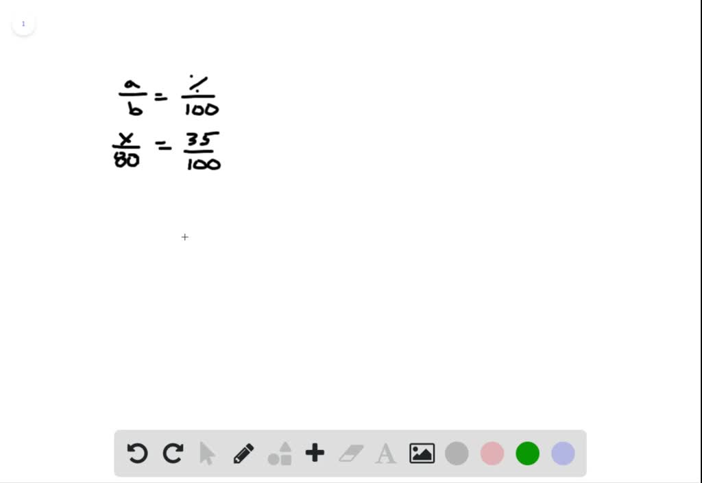 SOLVED Find Each Percent What Is 35 Of 80