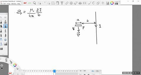SOLVED:A short rod of length a moves with its velocity 𝐯 parallel to an ...